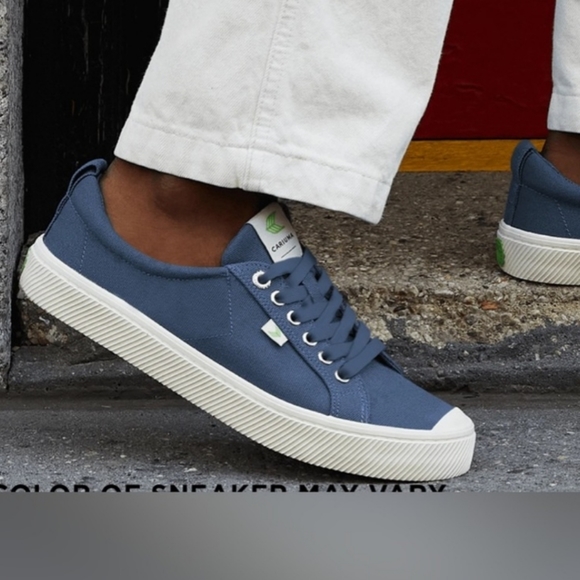 Cariuma | Shoes | New Cariuma Oca Shadow Blue Low Canvas Sneakers ...